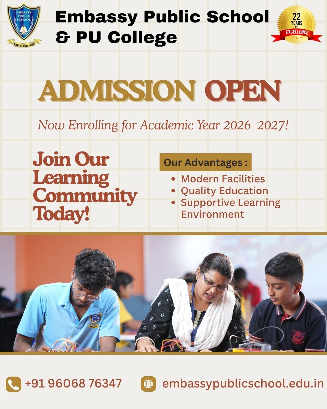 2026–27 PU College Admissions | Join the Best PU College - Embassy ...